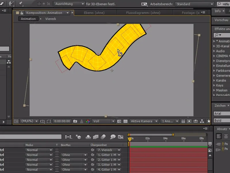 Animasi di After Effects: Puppet Tool dengan Putaran