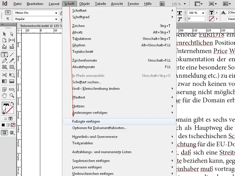 Use footnotes in Adobe InDesign