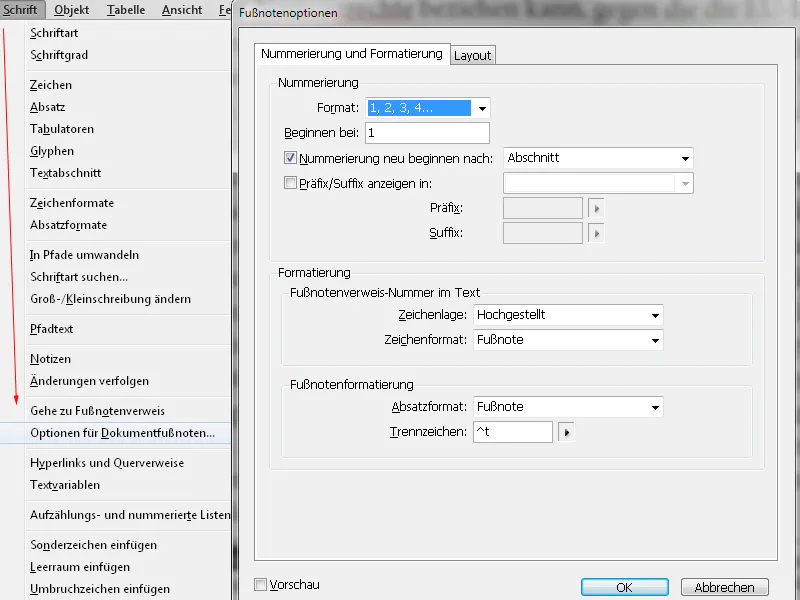 Use footnotes in Adobe InDesign