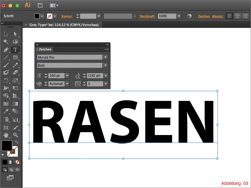 Gras-Typografie erstellen - Adobe Illustrator