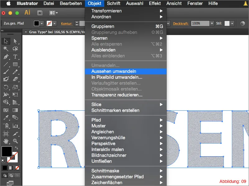 Crear tipografía de hierba - Adobe Illustrator