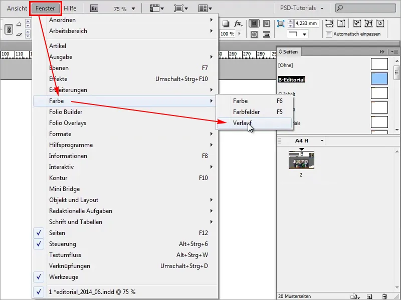 Adobe InDesign: Viel Arbeit sparen mit Verläufen