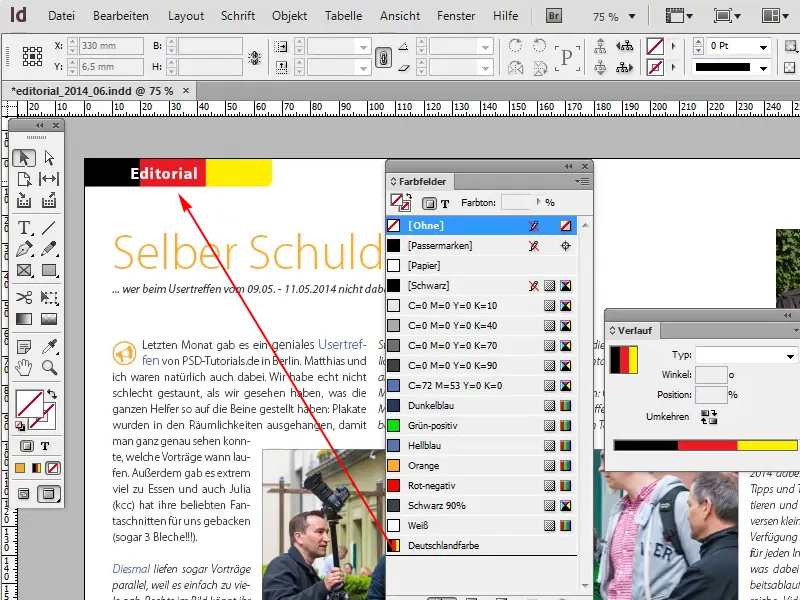 Adobe InDesign: Viel Arbeit sparen mit Verläufen