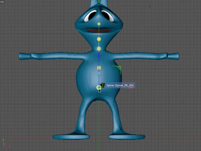 C4D Release 13 - Rigging an alien with character template
