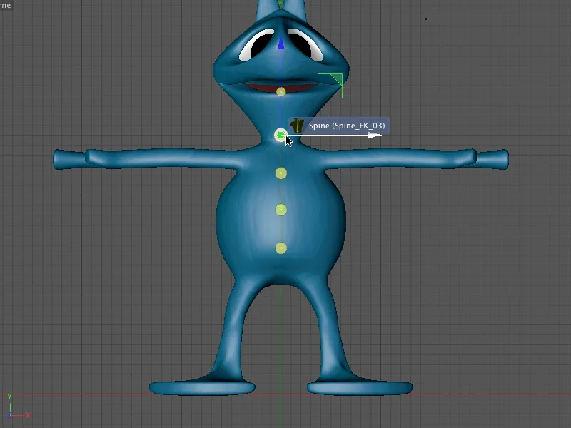 C4D Release 13 - Rigging an alien with character template