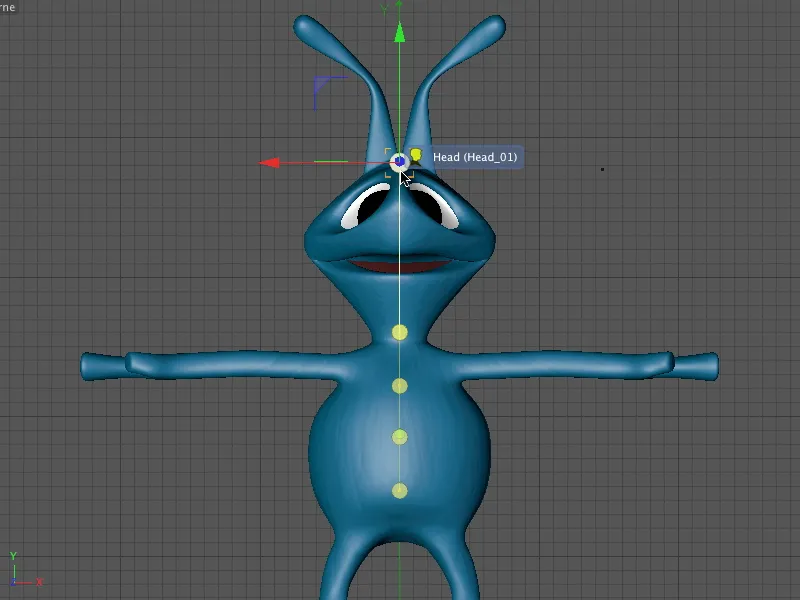 C4D Release 13 - Rigging an alien with character template
