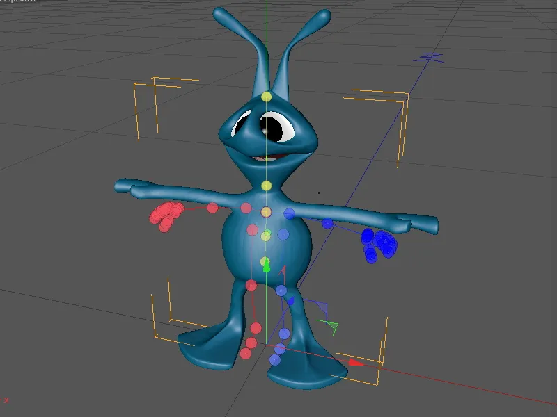 C4D Release 13 - Rigging eines Aliens mit Charaktervorlage