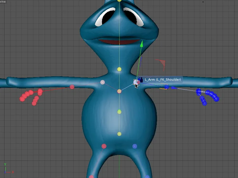 C4D Release 13 - Rigging an alien with character template
