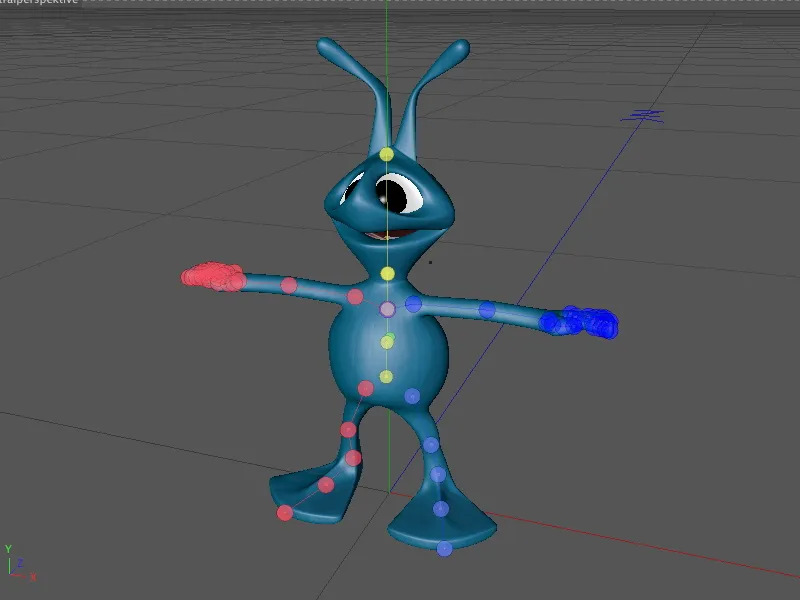 C4D Release 13 - Rigging eines Aliens mit Charaktervorlage