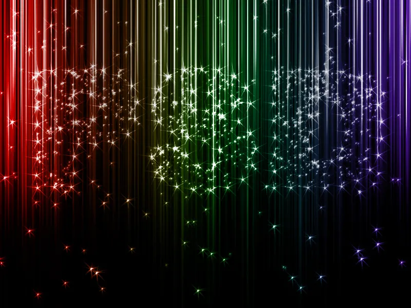 Stripes with shining stars and star glitter text in Photoshop