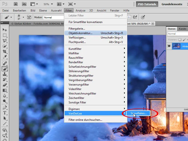 Create snowflakes in Photoshop - 4 tutorials