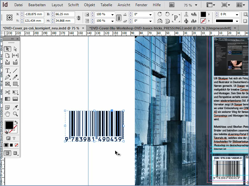 Adobe InDesign: EAN-/Barcode/Strichcode aus ISBN erstellen
