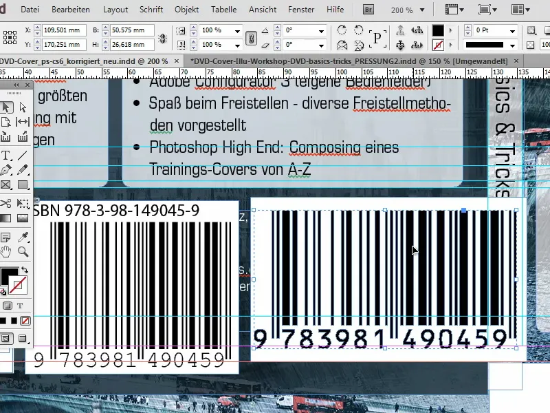 Adobe InDesign: EAN-/Barcode/Strichcode aus ISBN erstellen