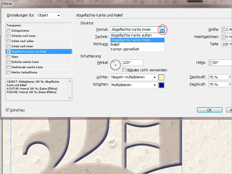 Apply effects to objects in Adobe InDesign