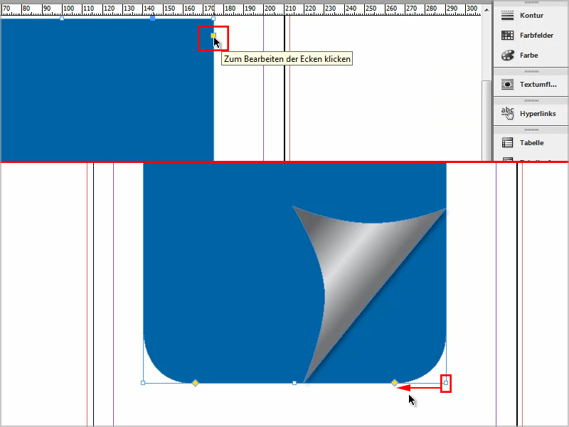 Adobe InDesign: Umblätter- bzw. Ecken-Effekt erstellen