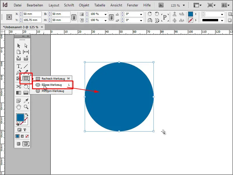 Adobe InDesign: Create interlocking rings