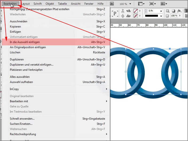 Adobe InDesign: Create interlocking rings