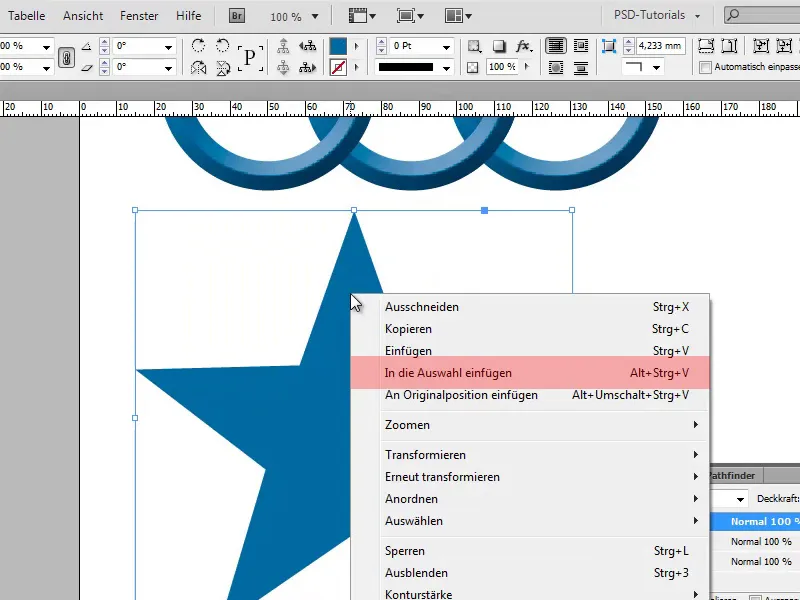 Adobe InDesign: Create interlocking rings