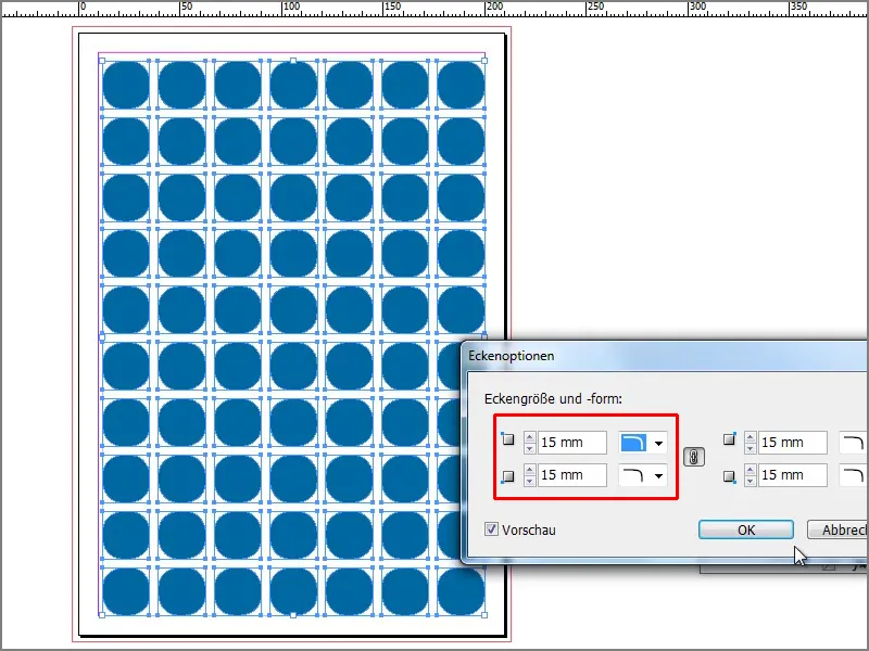 Adobe InDesign: Create interlocking rings