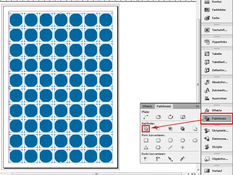 Adobe InDesign: Create interlocking rings