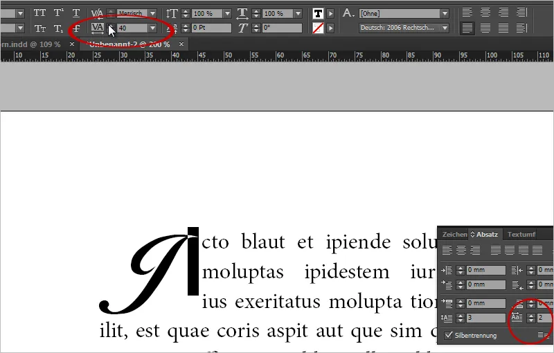 Initialen in InDesign erstellen