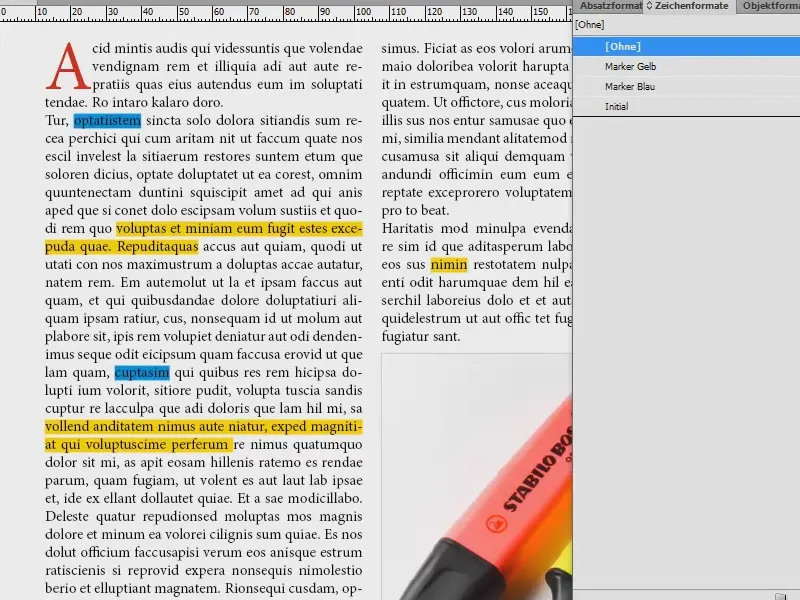 Simply "mark up" texts in InDesign