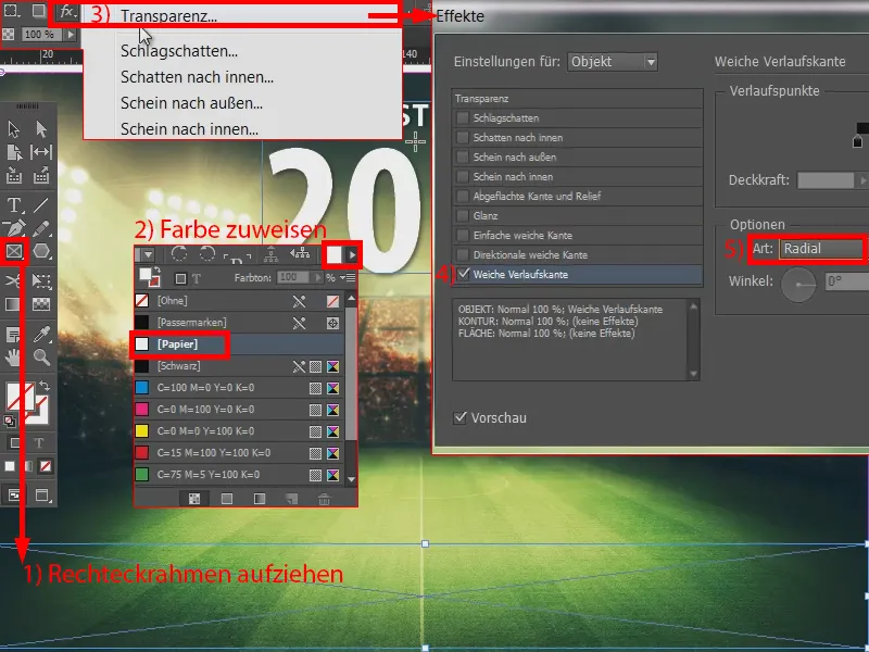Colored text over nested formats