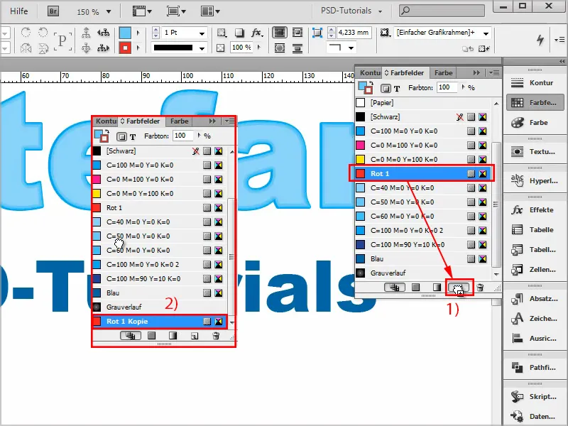 Adobe InDesign: Plusieurs contours sur du texte - Effet néon