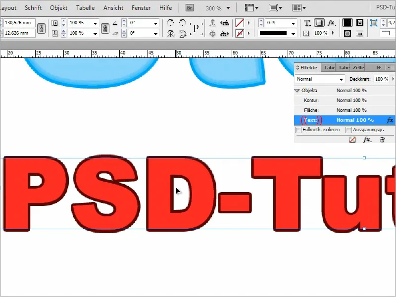 Adobe InDesign: Plusieurs contours sur du texte - Effet néon