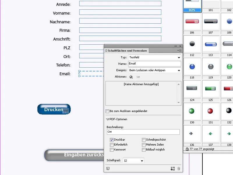 Create interactive forms in Adobe InDesign