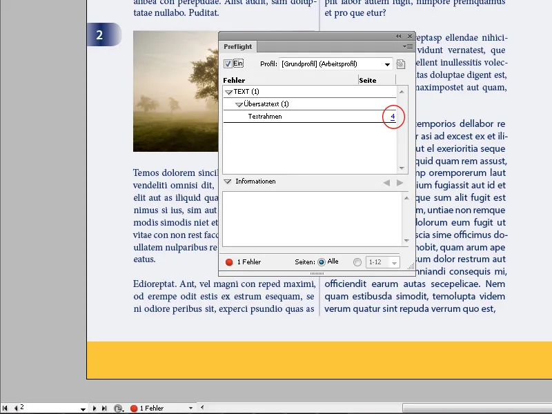 Vérification pré-vol et préparation de documents dans Adobe InDesign