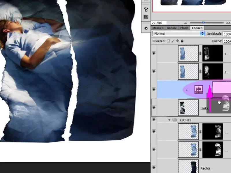 Create an image with depth using crack and fold effects in Photoshop