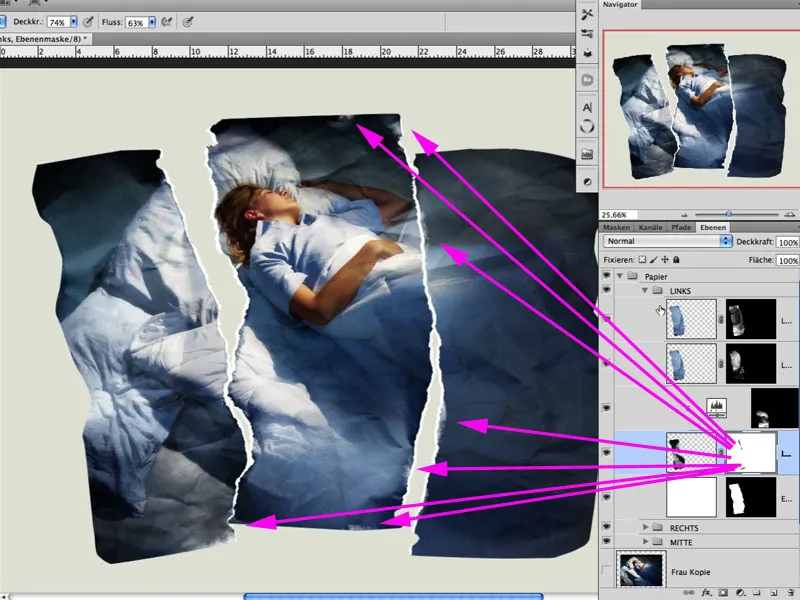 Create an image with depth using crack and fold effects in Photoshop