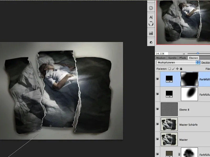 Create an image with depth using crack and fold effects in Photoshop