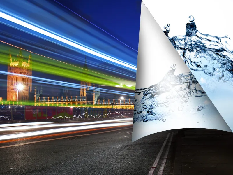 Create page peel/image flip effect in three variations in Photoshop