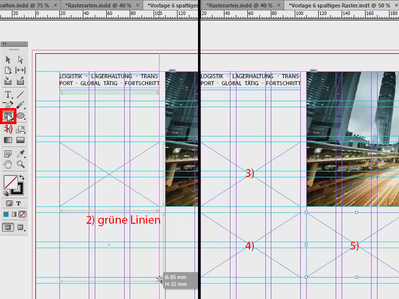Gestaltungsraster entwickeln in InDesign