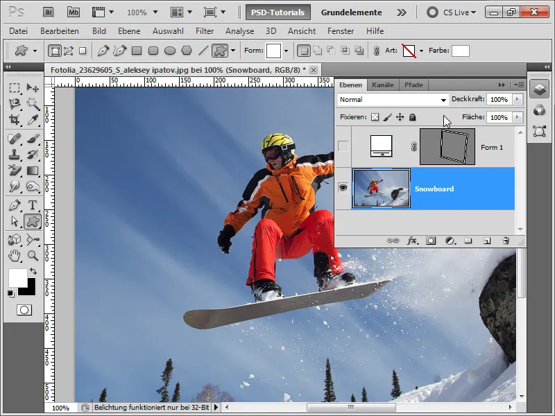 Out-of-border effect in Photoshop - Image jumping out of the frame