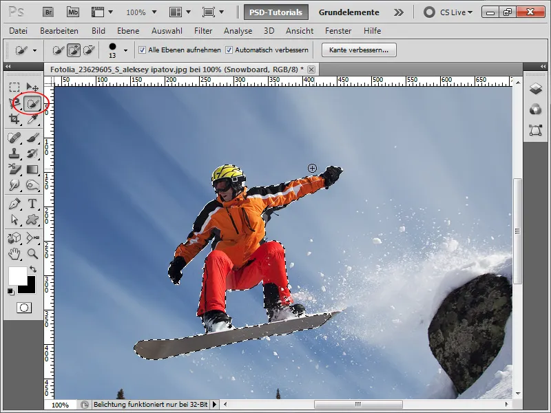 Out-of-border effect in Photoshop - Image jumping out of the frame