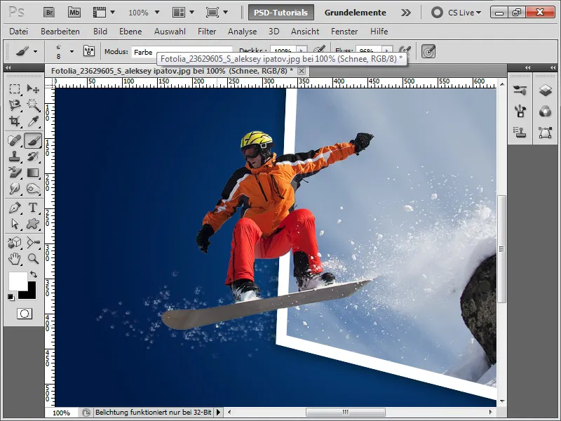 Out-of-border effect in Photoshop - Image jumping out of the frame