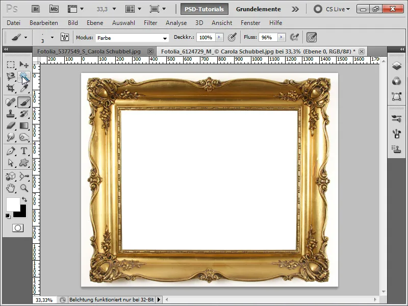 Out-of-border effect in Photoshop - Image jumping out of the frame